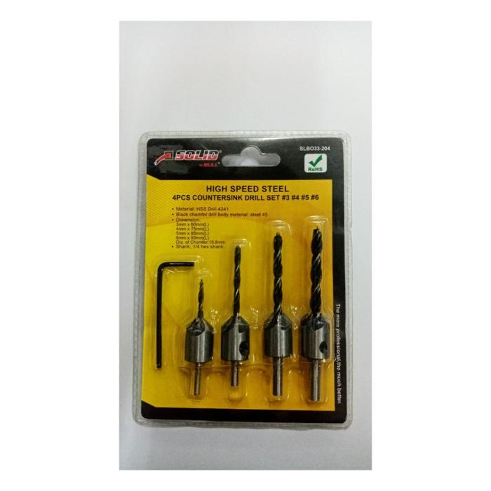 Jual Solid Counter Sink Kayu 4 Pcs Set / Mata Bor Countersink - Kota ...