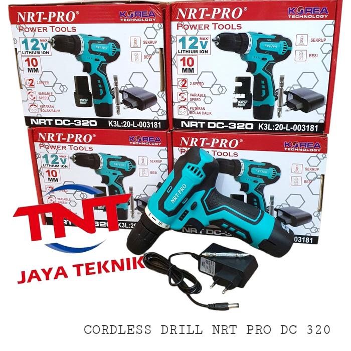 Jual MESIN BOR CORDLESS NRT PRO DC 320 12V / CORDLESS DRILL NRT PRO ...