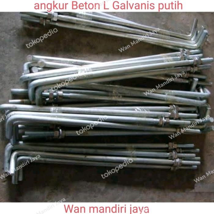 Jual angkur L besi beton m10 x 300 mm x 10 mm Galvanis putih - Jakarta ...