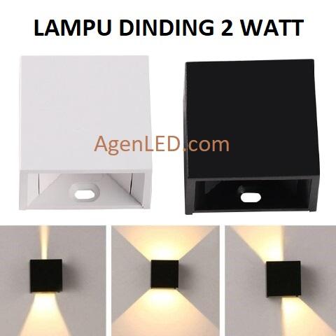 Promo Lampu Dinding 2W Adjustable LED 2 Arah Wall Light Tembok outdoor ...