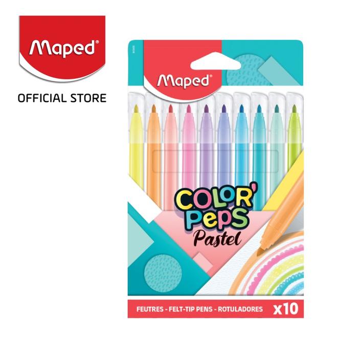 Jual Spidol / Color Peps Pastel Maped 10 Warna - Kota Bekasi - Alat ...