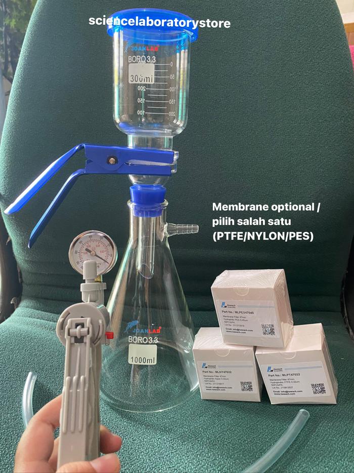 Jual 3 Set Vakum Manual, Vakum Filtrasi dan Kertas Membran / Kertas ...