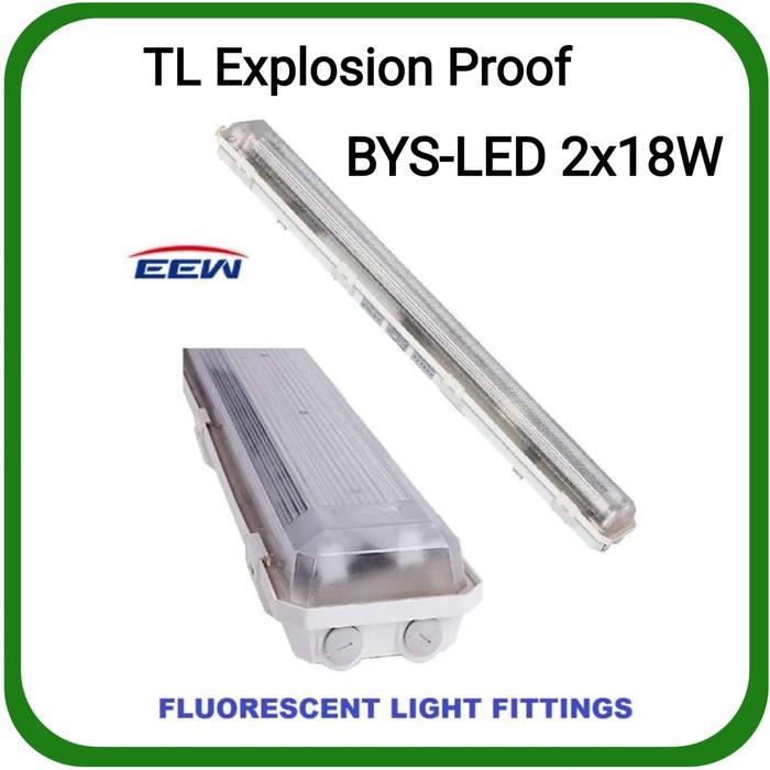 Jual Lampu TL Explosion Proof Light GRP LED 2x18W BYS EEW HRLM ...