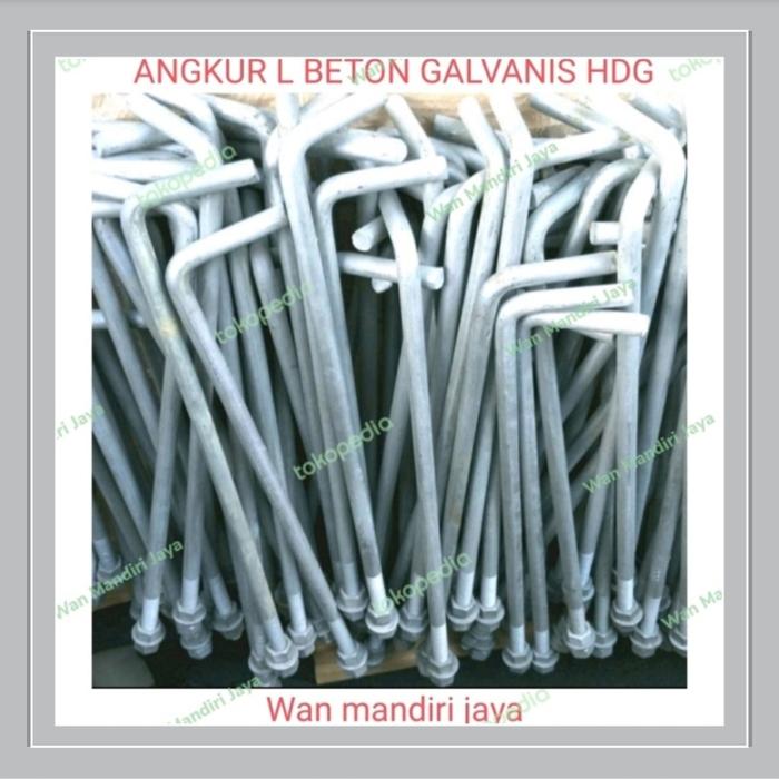 Jual angkur L besi beton hotdip HDG m10 x 250 mm x 100 mm - Jakarta ...