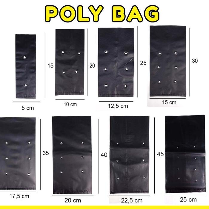 Jual Plastik polybag 1kg polibag polibek tanaman semai termurah - 500gr ...