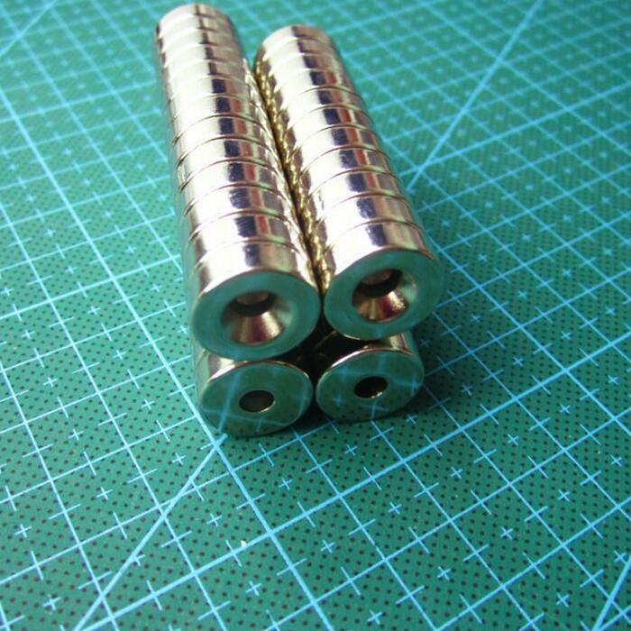Jual Magnet Putih Ring Koin bulat Neodymium 15x5-5 15x5mm lubang 5mm ...