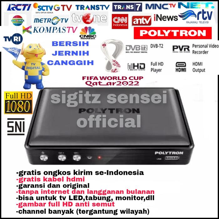 Jual Digital Tv Set Top Box Polytron Pdv 600t2 Dvb T2 Hdmi Dvbt2 Stb ...