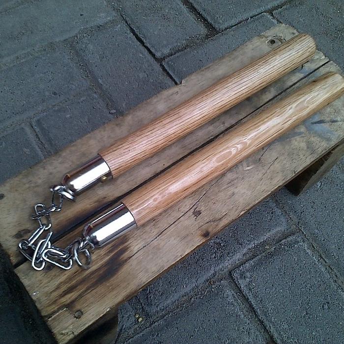 Jual double stick bruce lee ruyung kayu doble stik nuncaku nucaku ...