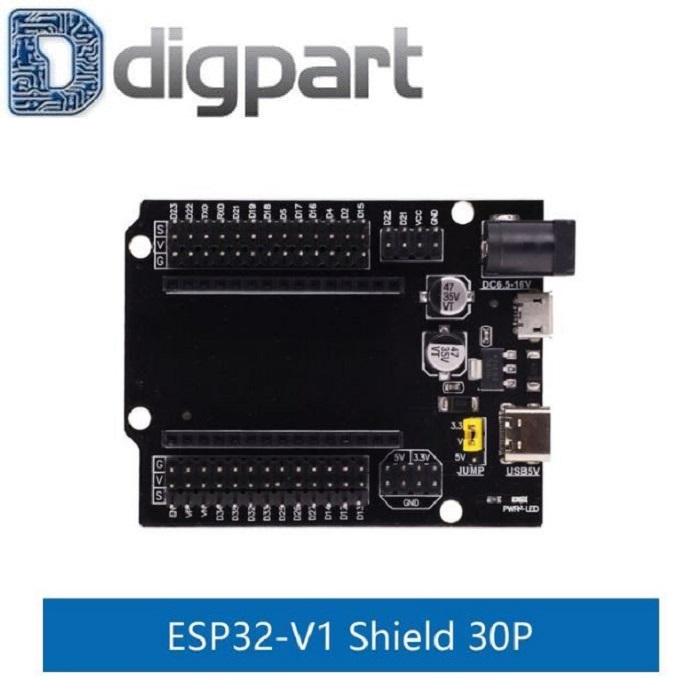Jual ESP32 30pin GPIO Expansion Base Breakout Board Sensor IO Shield ...