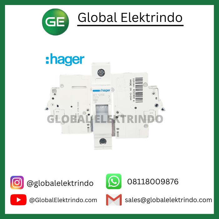 Jual MCB 1P HAGER 4.5kA C-4A / 6A / 10A / 16A / 20A / 25A / 32A / 40A ...