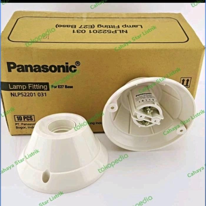 Jual Fiting Fitting kotak lampu plafon E27 PANASONIC NLP 52202031 ORI ...