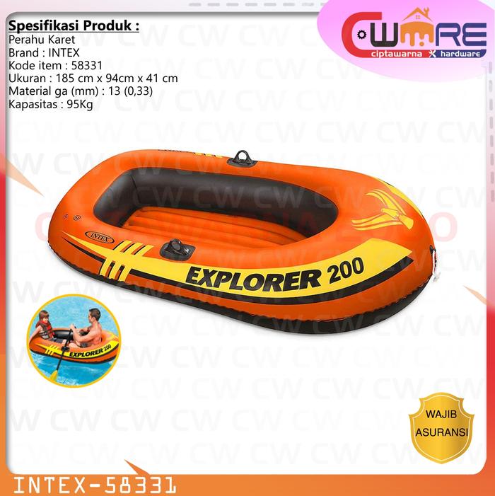 Promo Explorer boat Intex 58331 Kapal karet angin anak remaja portable ...