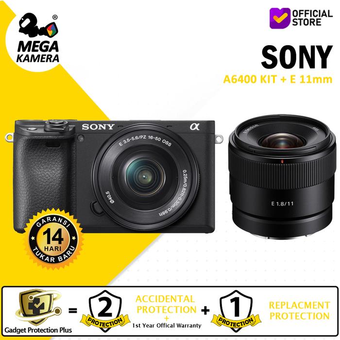 Promo Sony Alpha a6400 / 6400 Kit 16-50mm + Lensa E 11mm F1.8 ...