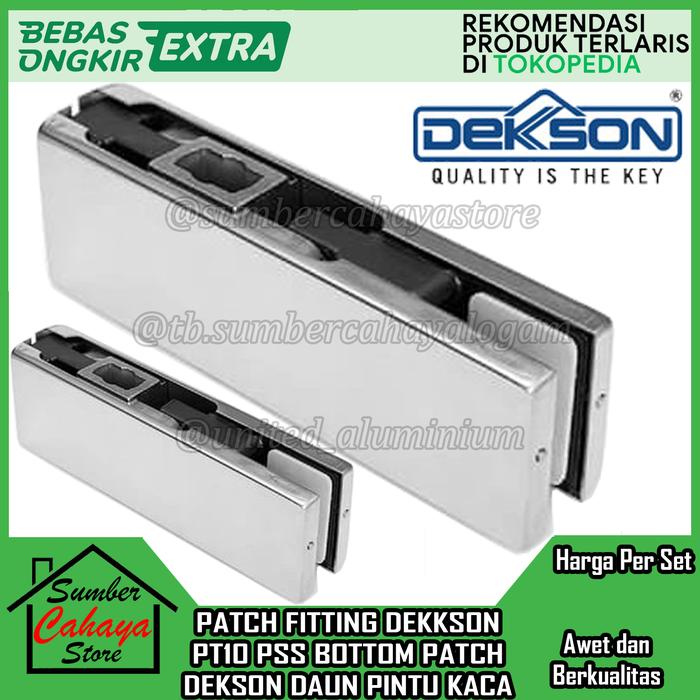 Jual Patch Fitting Dekson PT 10 Dorma Penjepit Jepitan Pintu Kaca ...