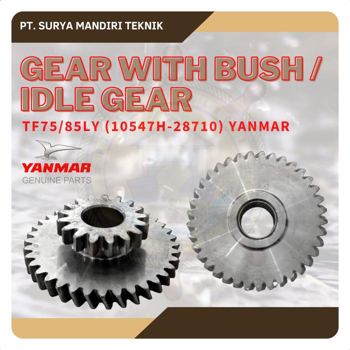 Jual GEAR WITH BUSH / IDLE GEAR TF75/85LY (10547H-28710) YANMAR - Kota ...