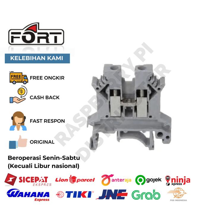 Jual FORT Terminal Block Blok Type UK TUK6N TUK 6N 6mm GREY - Jakarta ...