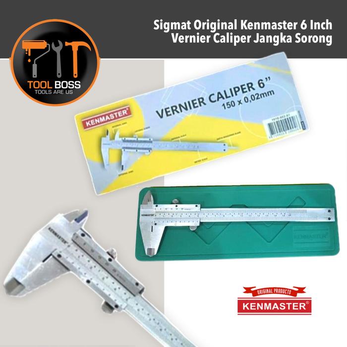 Jual KENMASTER SIGMAT ORIGINAL 6 " - VERNIER CALIPER JANGKA SORONG ...