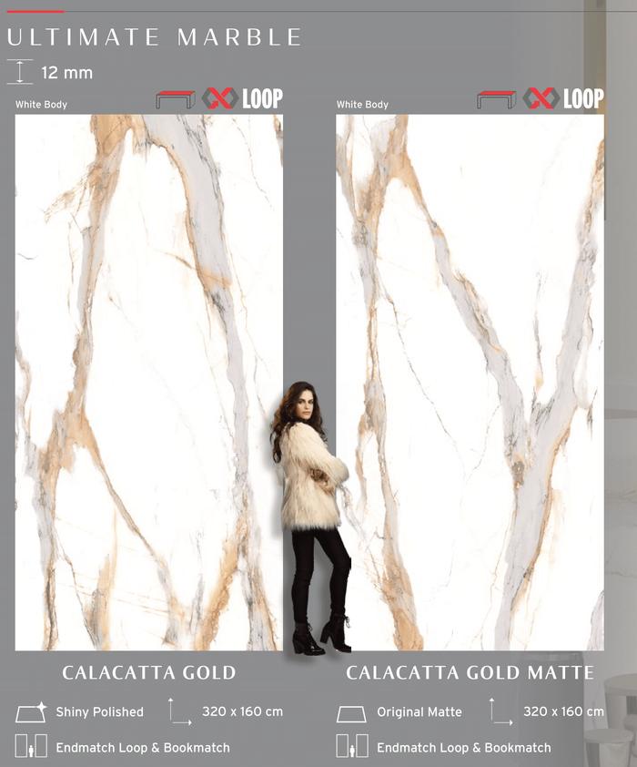 Jual GRANIT QUADRA BIG SLAB Calacatta Gold 320x160 - Jakarta Utara ...