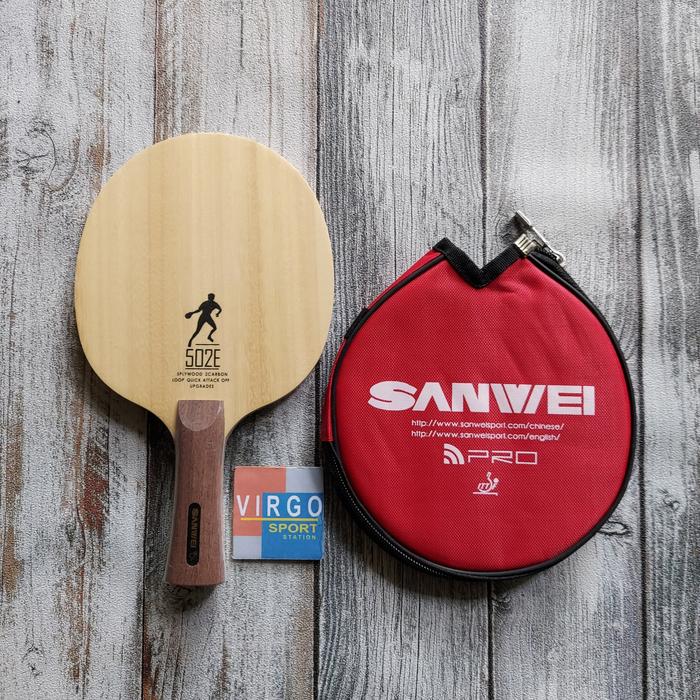 Jual Sanwei 502e carbon handle FL kayu blade bat bet pingpong 100%ORIGINAL - Kab. Blora - VIRGO ...