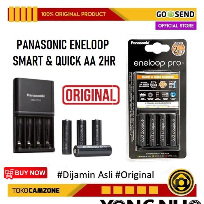 Jual Panasonic Eneloop Smart & Quick 2 Jam + 4 Baterai Eneloop Pro Aa ...
