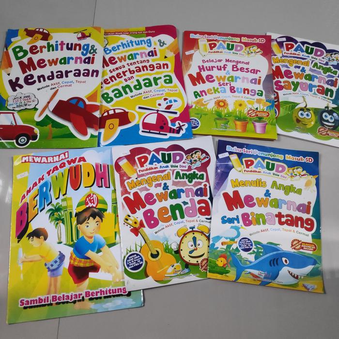 Jual Buku Gambar Mewarnai Anak PAUD TK Kartun Hewan Kendaraan Benda ...