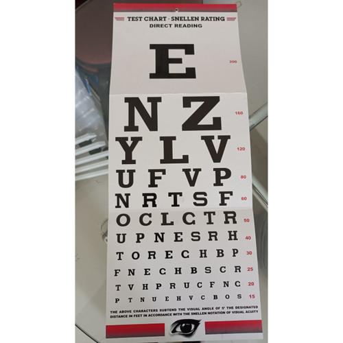 Jual Snellen Chart alphabet/ alat tes mata / test chart snellen ...