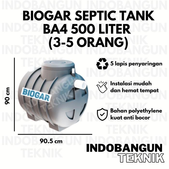 Jual Bio Septic Tank Biogar 500 Liter (3-5 Orang) Septitank Bioaga ...