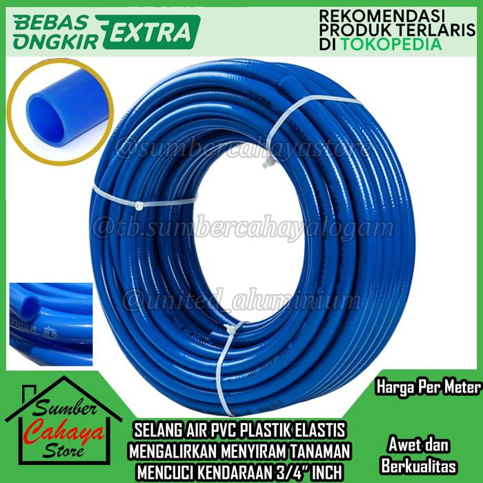 Promo Selang Air per Meter Plastik 3/4" inch SLANG Taman PVC PLASTIK ...
