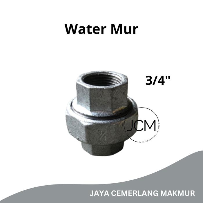Jual Watermur Drat 3/4" Inch / Union Water Mur Besi Galvanis 3/4" Inch ...