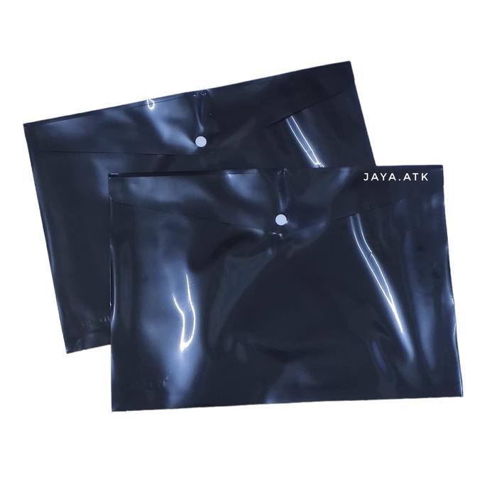 Jual MAP KANCING PLASTIK FOLIO F4 HITAM TEBAL DOKUMEN BAG ARSIP ...