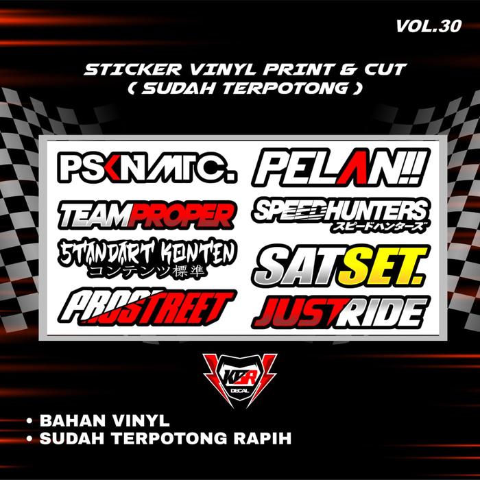 Jual Stiker Racing Pack Print Cut Viral Terbaru Stiker Motor Sticker ...