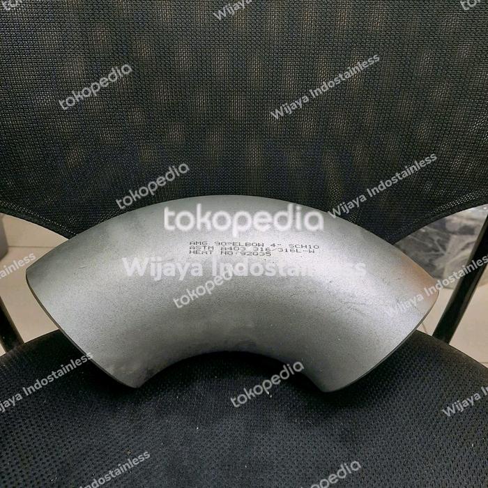Jual Elbow Las SCH 10 Stainless SS 316 4" inch - Knee SCH10 SS316 Welded - Jakarta Barat ...
