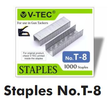 Jual Isi Stapler / Isi Staples V-TEC Ukuran T-8 For Gun Tacker ...