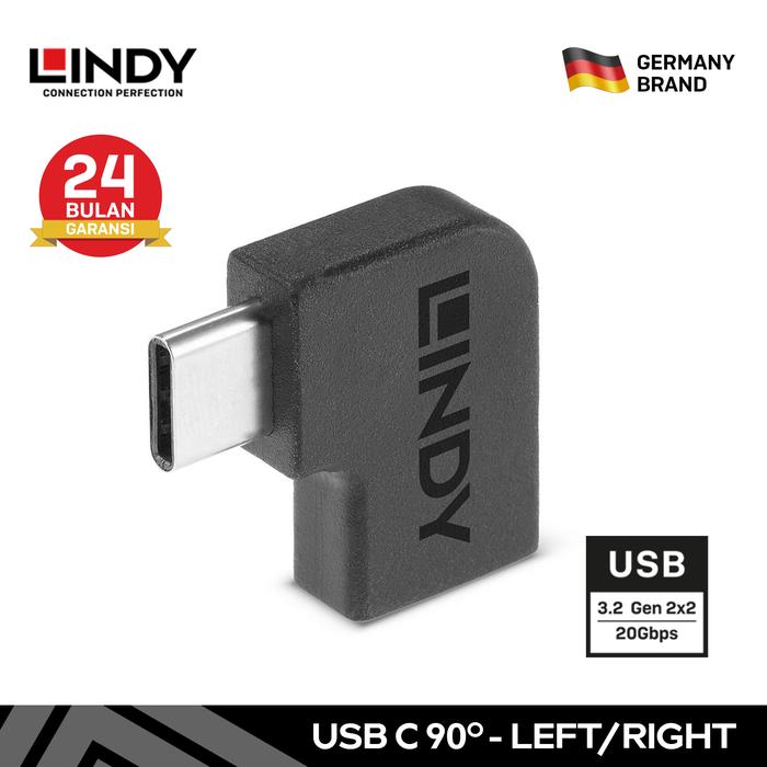 Jual Adapter USB LINDY Type C to C USB 3.2 Gen2x2 20 Gbps Siku L 90 ...