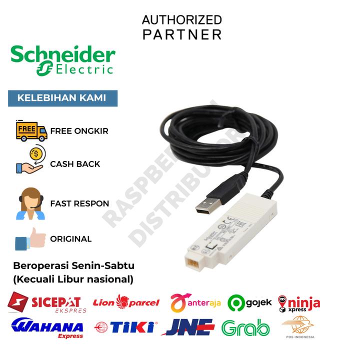Jual Schneider SR2USB01 USB PC connecting cable for Zelio Logic - 3 m ...