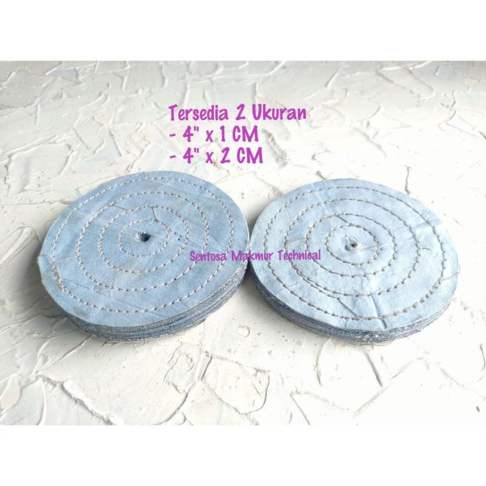 Jual 4" Kain Poles Jeans Biru Polishing Wheel Grinder Gerinda Gurinda 4 ...