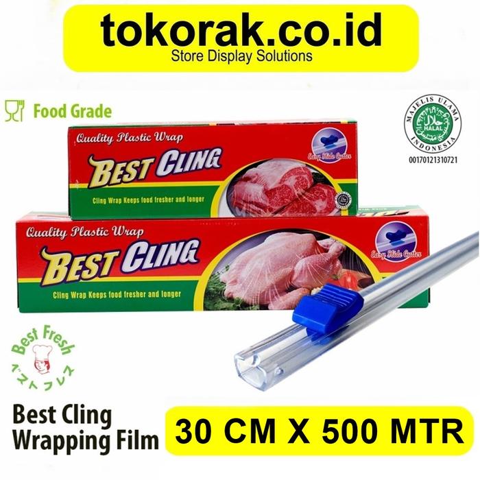 Jual BEST CLING WRAP 30 CM x 500 M JUMBO PLASTIK WRAPPING MAKANAN 500 ...