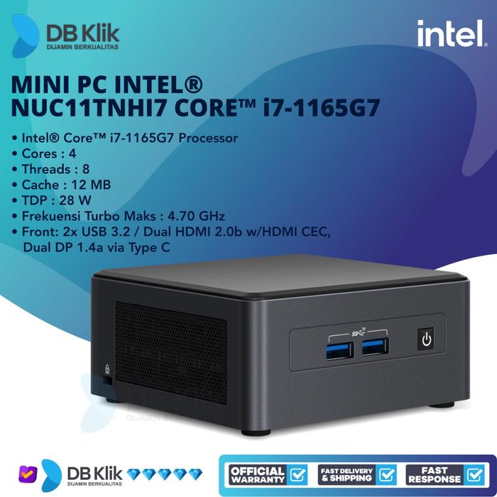 Mini PC Intel NUC11TNHI7 Core i7-1165G7 - NUC Intel NUC11TNHI7