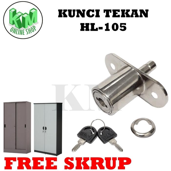 Jual Kunci Laci Tekan HL-105 Push Lock / Pintu Lemari Tusuk Sliding ...