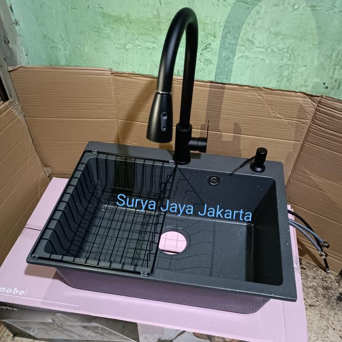Jual Paket komplit kitchen sink Granite INOBE 6045 " ORIGINAL" / kran ...