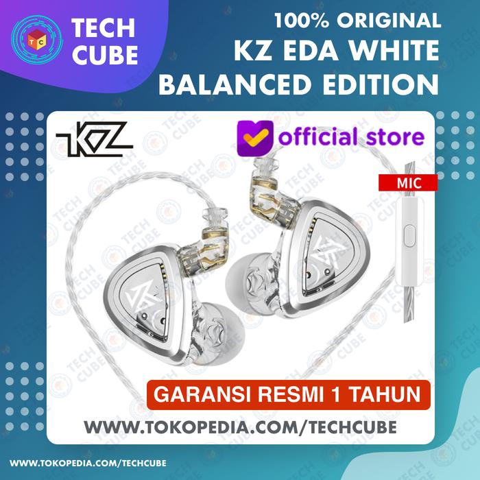 Promo KZ EDA White Balanced Blanced Balance with Mic Earphone Alt EDX ...