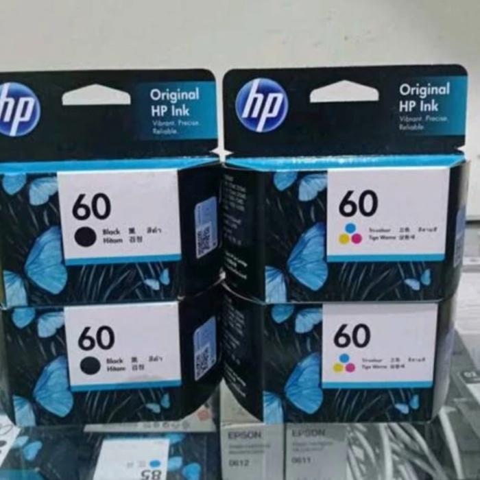 Jual Tinta Cartridge Hp 60 Black + Colour Original 1paket HP Deskjet ...