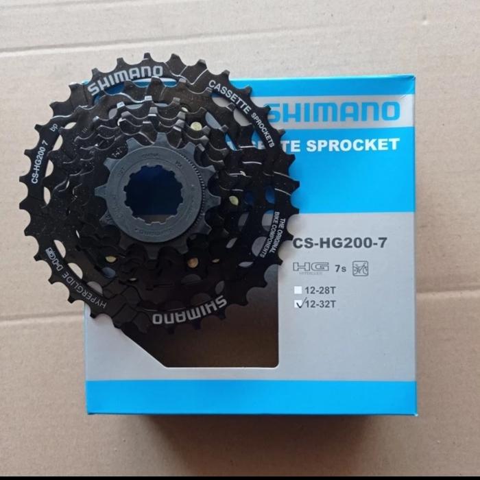 Jual Sprocket 7 Speed Shimano HG-200 12-32T Freewheel 7 Speed 12-32 ...