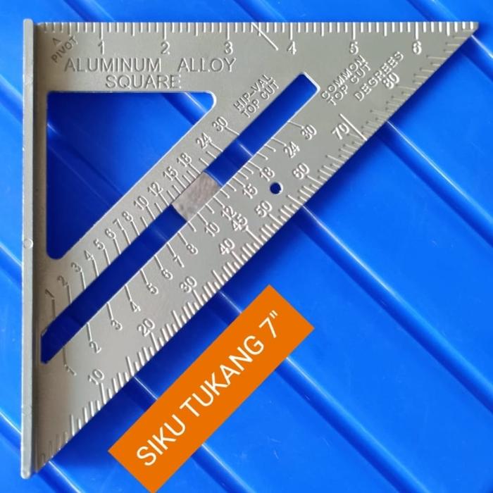 Jual Penggaris Siku Segitiga 7 Inch Alumunium Speed Square Wood Working ...