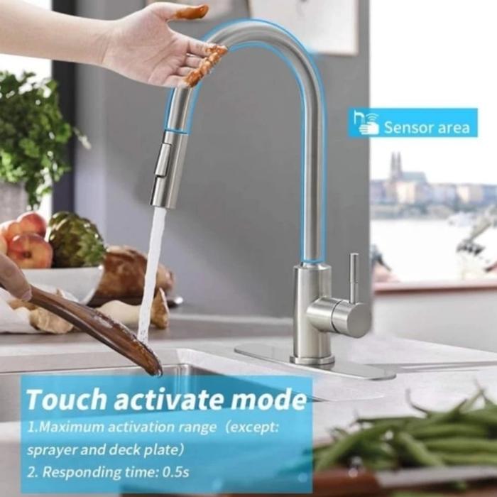 Jual KRAN SINK SENSOR STAINLESS TARIK/KRAN CUCI TARIK SENSOR STAINLESS ...