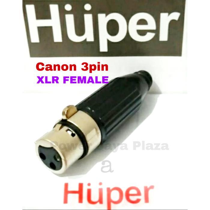 Jual Connector Canon cannon 3pin Female jack mic ori merk Huper - Kota ...