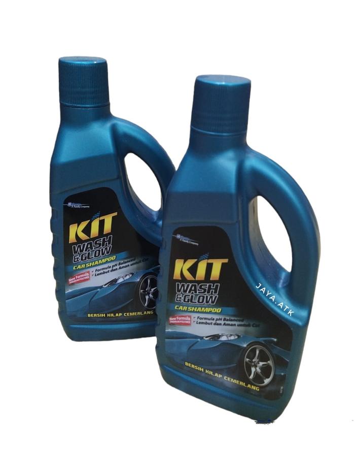 Jual SHAMPO SABUN CUCI MOBIL KIT WASH GLOW 1 LITER BOTOL SAMPO KILAP ...
