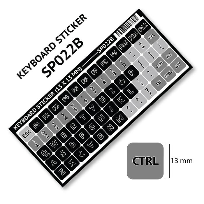 Jual Stiker Keyboard 13mm Warna Warni Hitam Tulisan Huruf Abjad Putih SP022 - SP022D - Kota ...