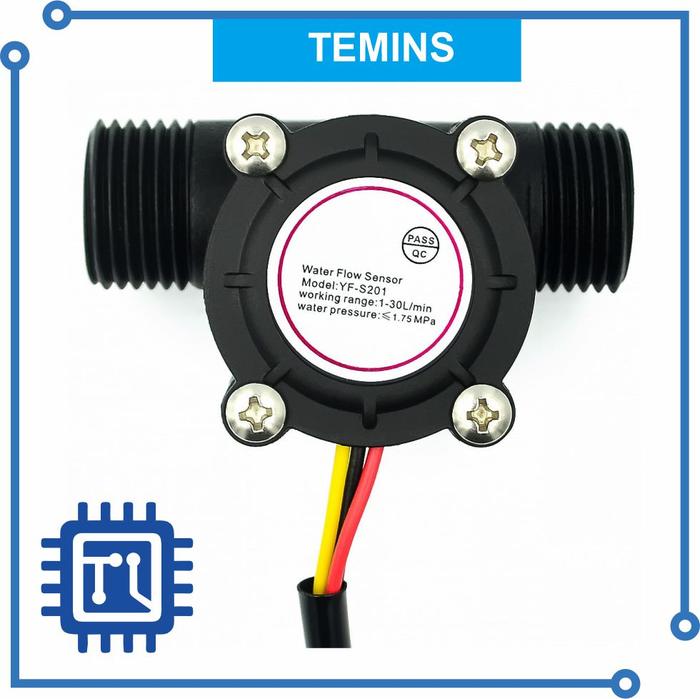 Jual YF-S201 Sensor Debit Air Water Flow Aliran Air 1/2" 0.5 inch YFS201 - Kota Semarang ...