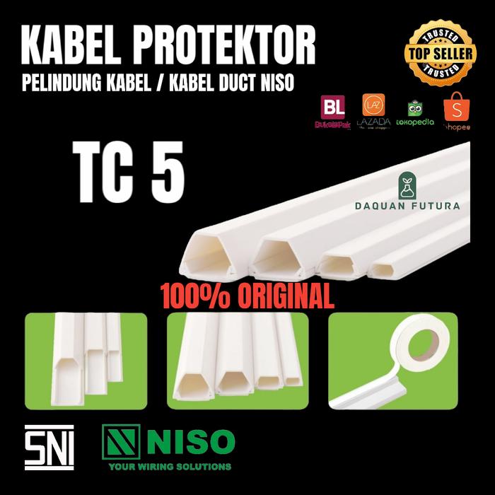 Jual KABEL PROTEKTOR TC5 NISO / Kabel Duct TC 5/ Pelindung Kabel 1 Meter - Kota Bandung ...